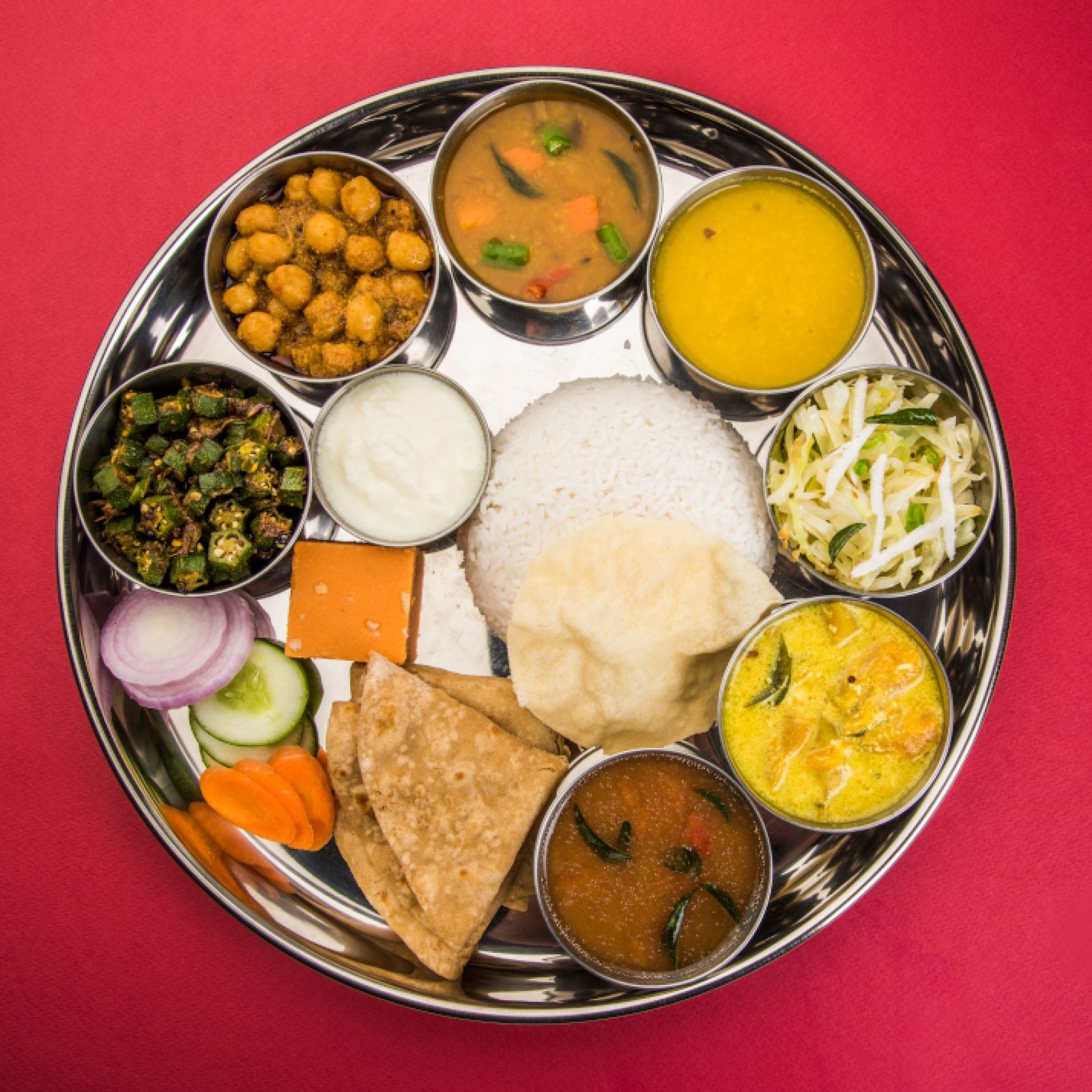Le Thali, repas traditionnel indien